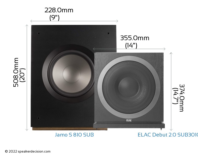Jamo S 810 SUB vs ELAC Debut 2.0 SUB3010 Detailed Comparison