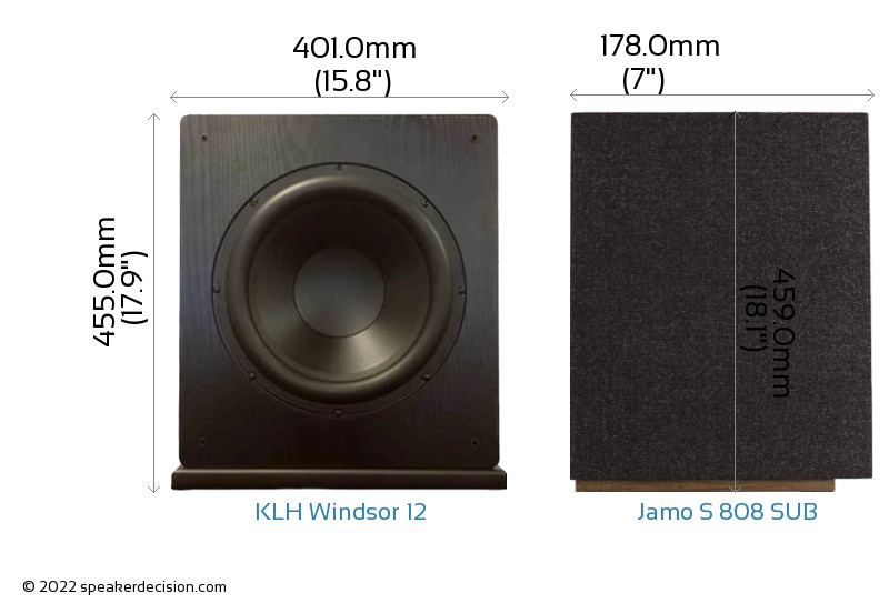 KLH Windsor 12 vs Jamo S 808 SUB Detailed Comparison
