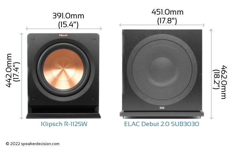 Klipsch Reference R-112SW vs ELAC Debut 2.0 SUB3030 Detailed Comparison