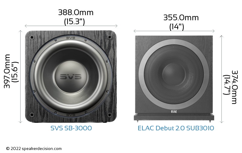 SVS SB-3000 vs ELAC Debut 2.0 SUB3010 Detailed Comparison